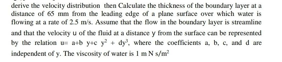 Solved derive the velocity distribution then Calculate the | Chegg.com