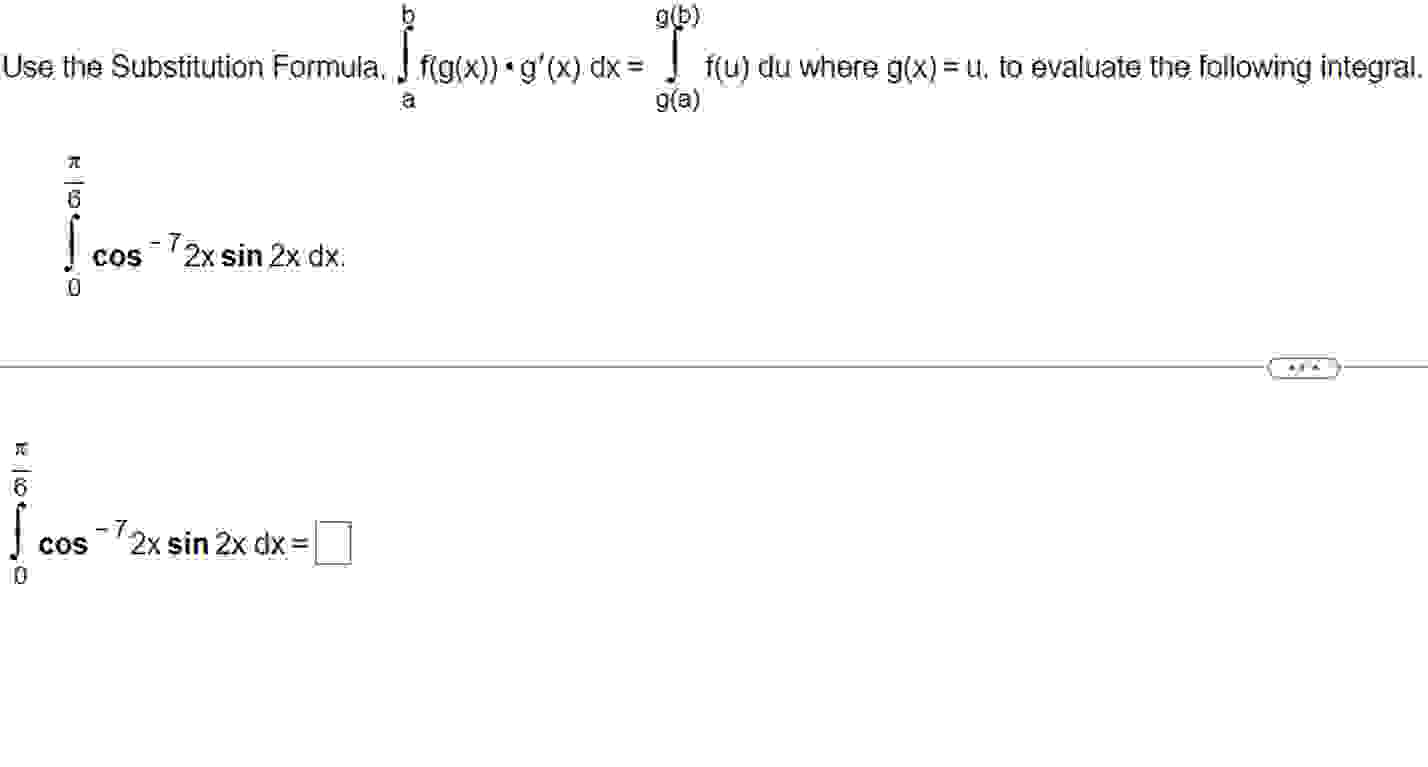 Solved Use the Substitution Formula, | Chegg.com