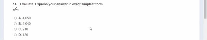 Solved 14. Evaluate. Express your answer in exact simplest | Chegg.com