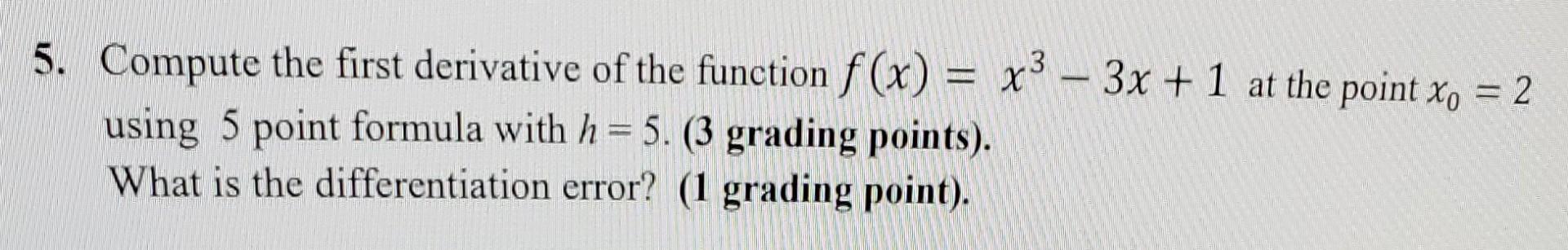 Solved Compute the first derivative of the function | Chegg.com