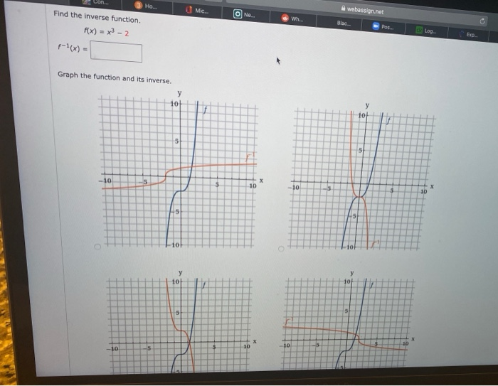 Solved Are the functions f(x) and g(x) inverses of each | Chegg.com