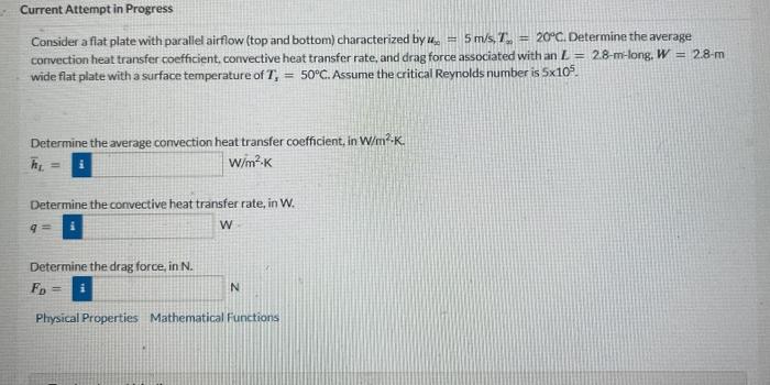 Solved Consider a flat plate with parallel airflow (top and | Chegg.com