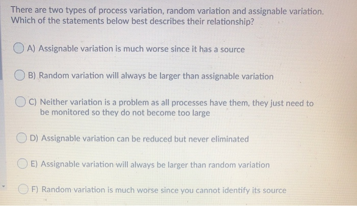Solved There are two types of process variation, random | Chegg.com