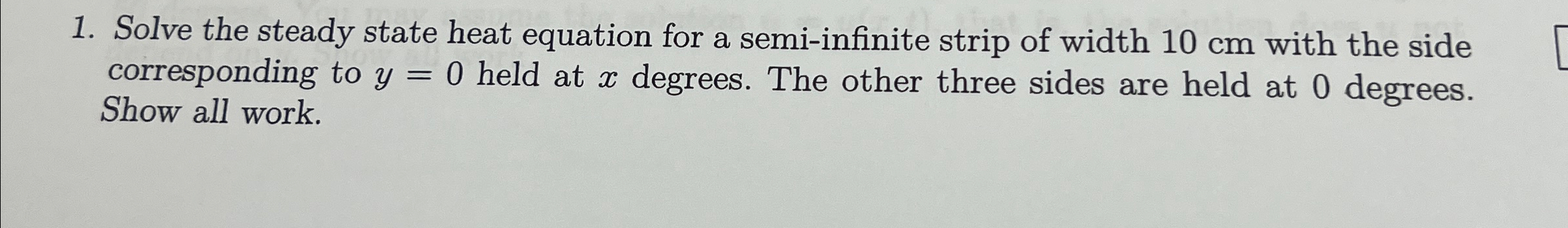 Solved Solve the steady state heat equation for a | Chegg.com
