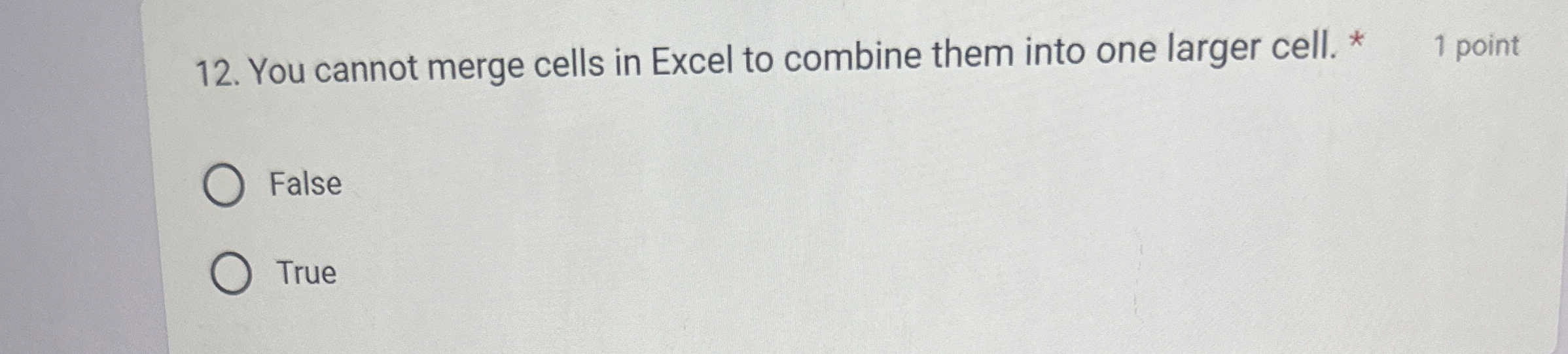 Solved You cannot merge cells in Excel to combine them into | Chegg.com