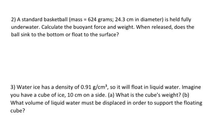 Solved 2) A standard basketball (mass = 624 grams; 24.3 cm | Chegg.com