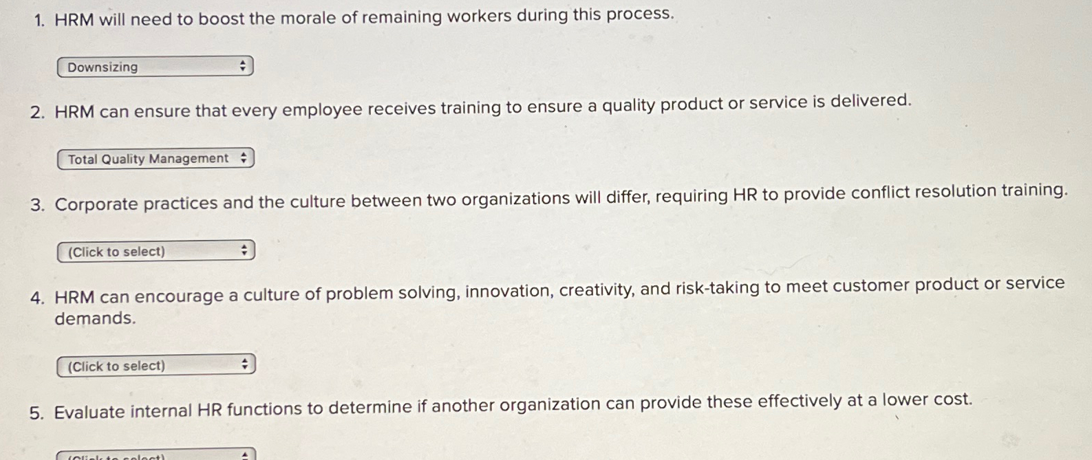 Solved HRM will need to boost the morale of remaining | Chegg.com