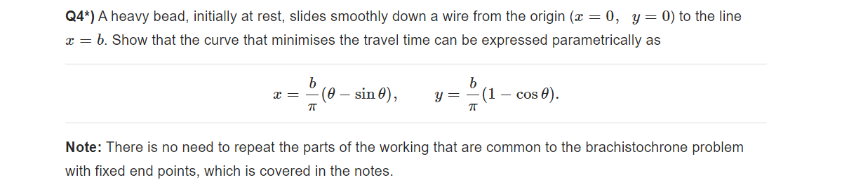 Solved Q4* ?** ﻿A heavy bead, initially at rest, slides | Chegg.com
