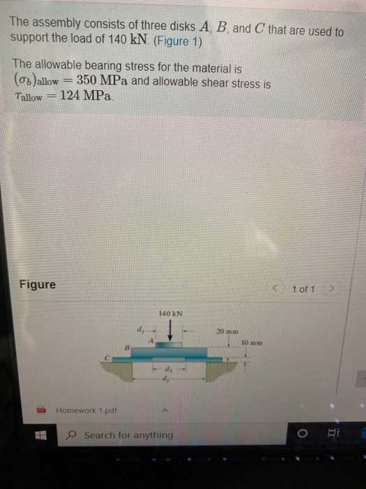 Solved The assembly consists of three disks A, B, and C that | Chegg.com