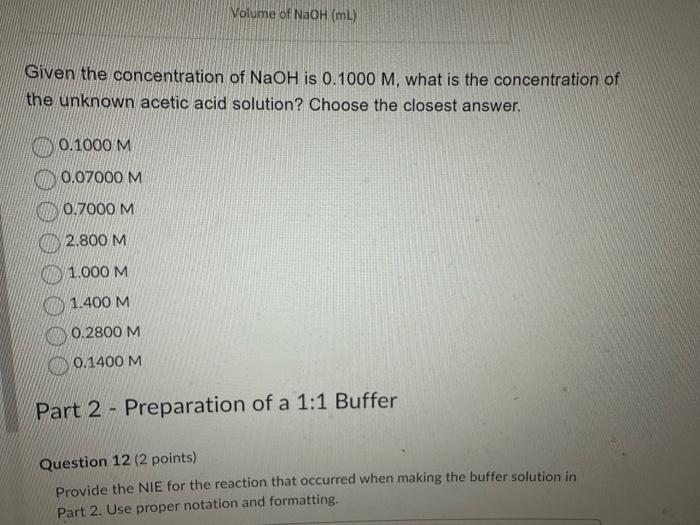 Solved Below is a graph of pH vs. volume of NaOH(mL) added | Chegg.com
