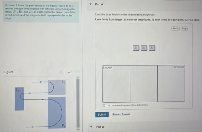 Solved A proton follows the path shown in the figure(Eigute | Chegg.com