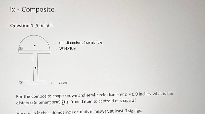 Solved Ix-Composite Question 1 (5 points) For the composite | Chegg.com