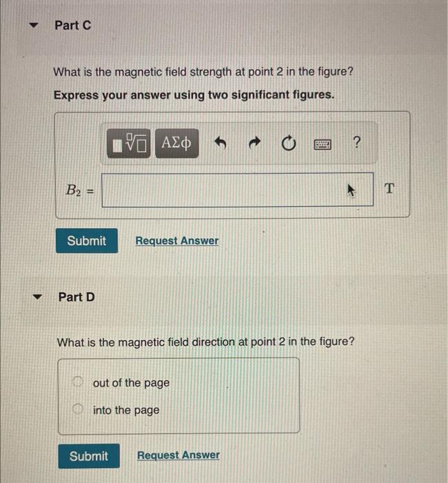 Solved What is the magnetic field strength at point 1 in the | Chegg.com