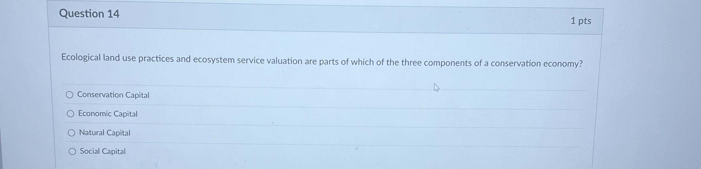 Solved Question 141 ﻿ptsEcological land use practices and | Chegg.com