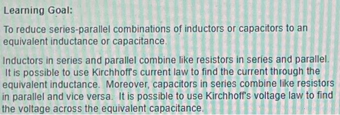 Solved Learning Goal: To reduce series-parallel combinations | Chegg.com