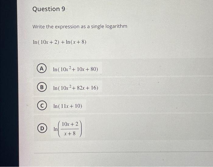 Solved Write the expression as a single logarithm | Chegg.com