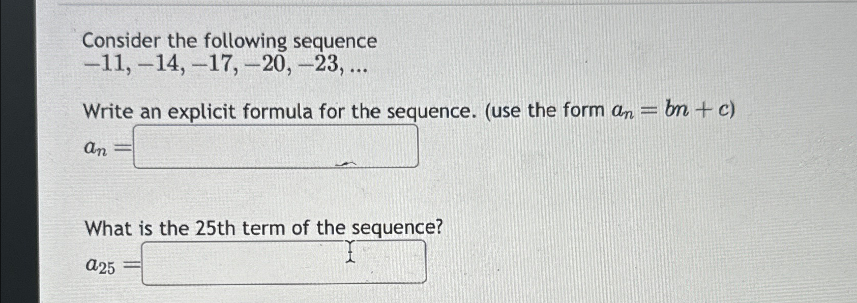 Solved Consider the following | Chegg.com