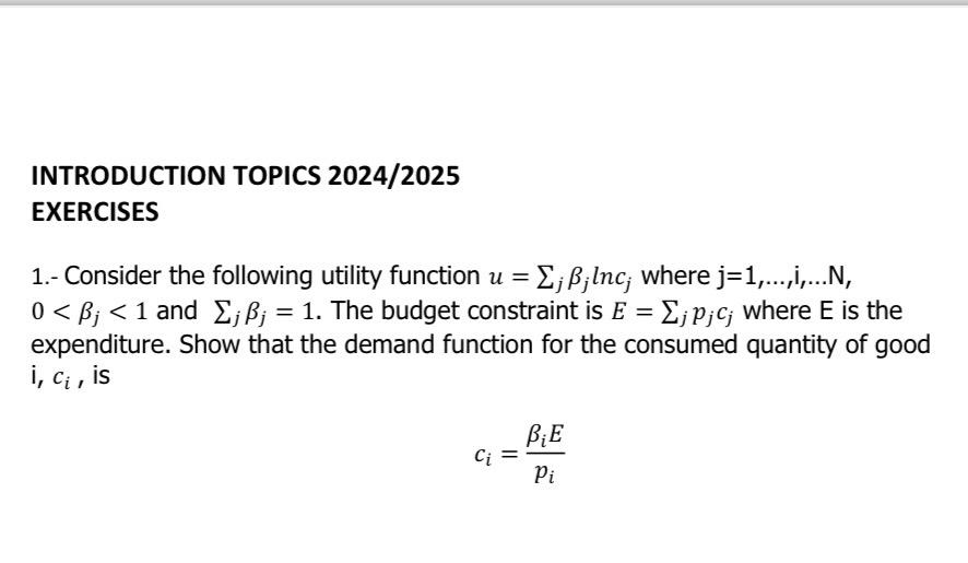 Solved INTRODUCTION TOPICS 2024/2025EXERCISES1.- ﻿Consider | Chegg.com