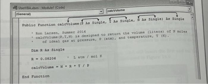 Solved UserVBA.xlsm- Module1 (Code) (General) 1 Public | Chegg.com