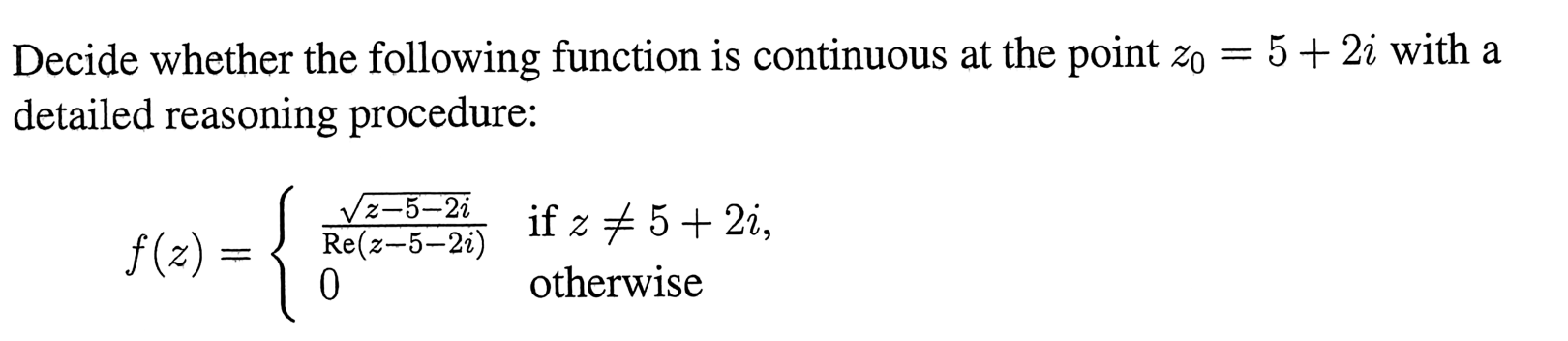 Solved Decide whether the following function is continuous | Chegg.com