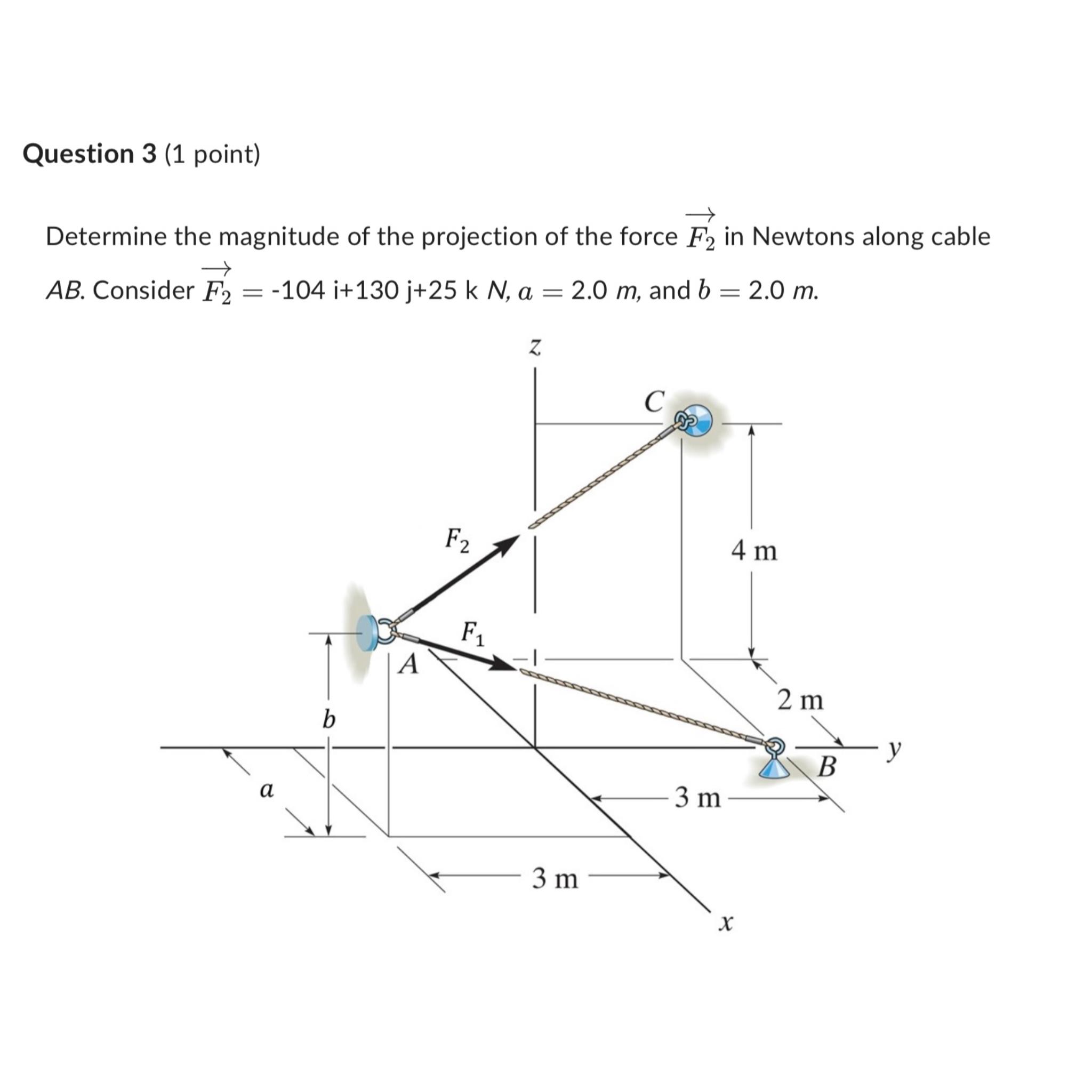 Solved Question 3 (1 point)Determine the magnitude of the | Chegg.com Solved Question 3 (1 point)Determine the magnitude of the | Chegg.com