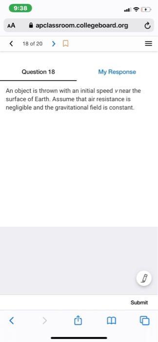 Solved 9:38 AA apclassroom.collegeboard.org | Chegg.com