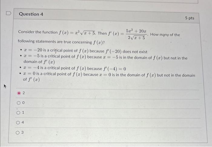 Solved Consider the function f(x)=x2x+5. Then | Chegg.com