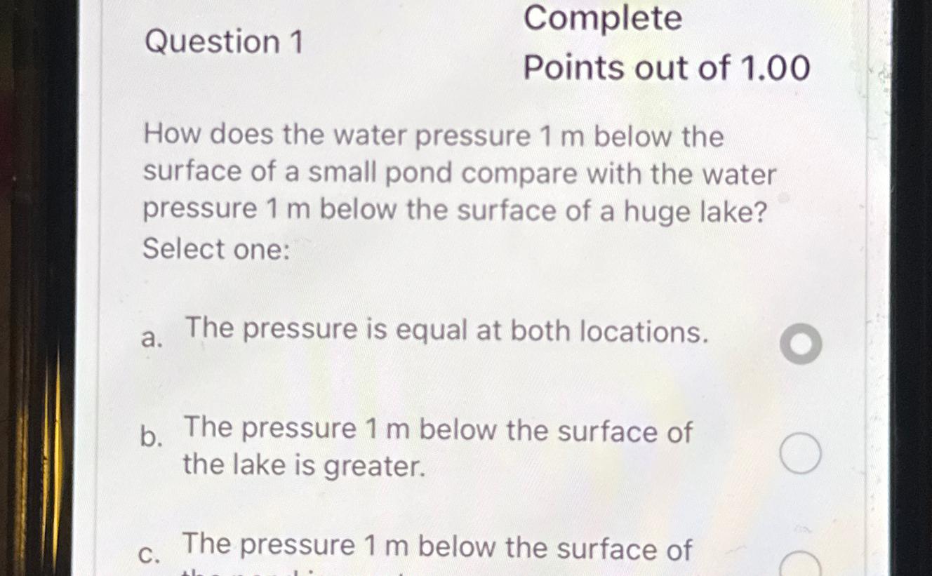 Solved Question 1\\nComplete\\nPoints out of 1.00\\nHow does | Chegg.com
