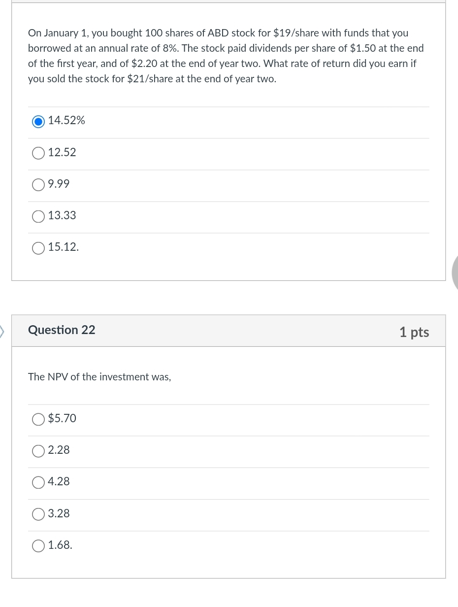 Solved On January 1, ﻿you bought 100 ﻿shares of ABD stock | Chegg.com