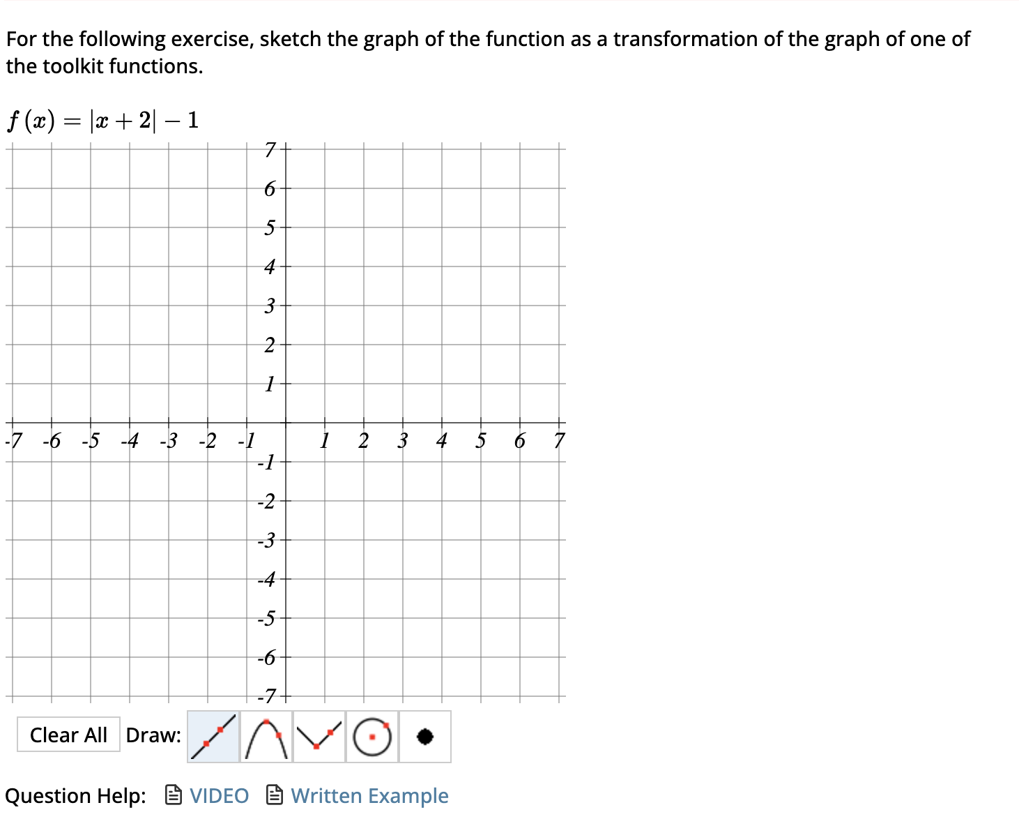 Solved For the following exercise, sketch the graph of the | Chegg.com