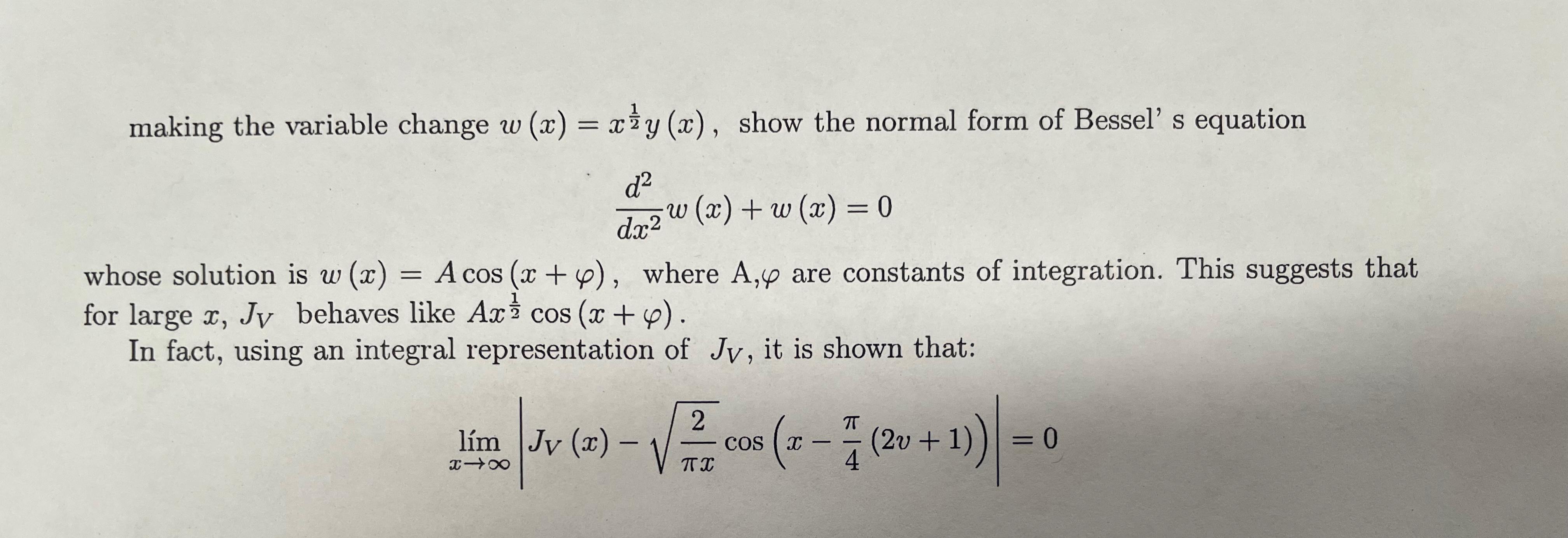 Solved making the variable change w(x)=x12y(x), ﻿show the | Chegg.com