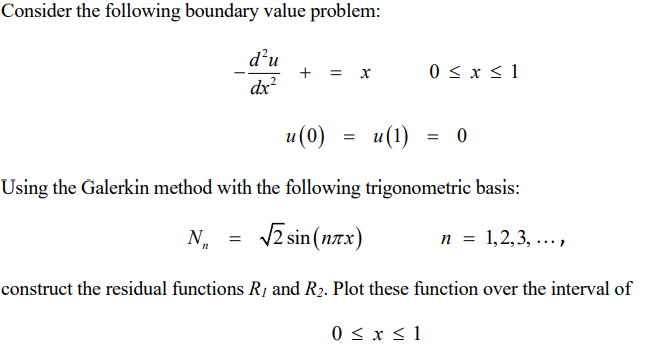 Solved Consider the following boundary value | Chegg.com