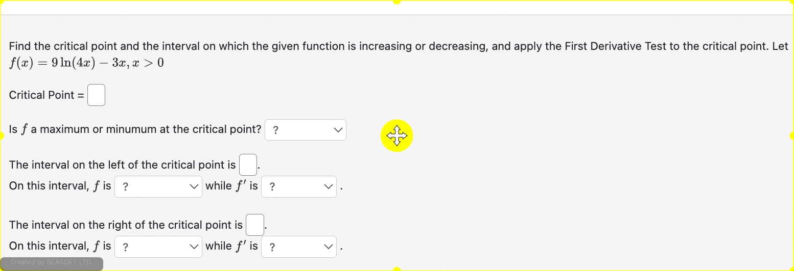 Solved Find the critical point and the interval on which the | Chegg.com