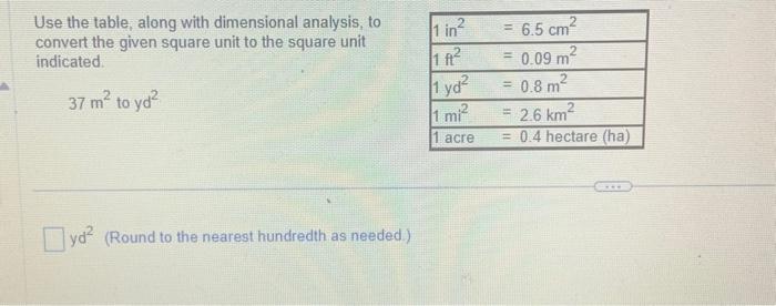 Solved Use the table, along with dimensional analysis, to | Chegg.com