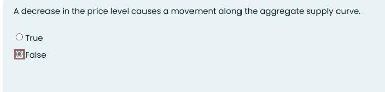 Solved A decrease in the price level causes a movement along | Chegg.com