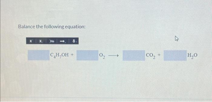Solved Balance the following equation: | Chegg.com