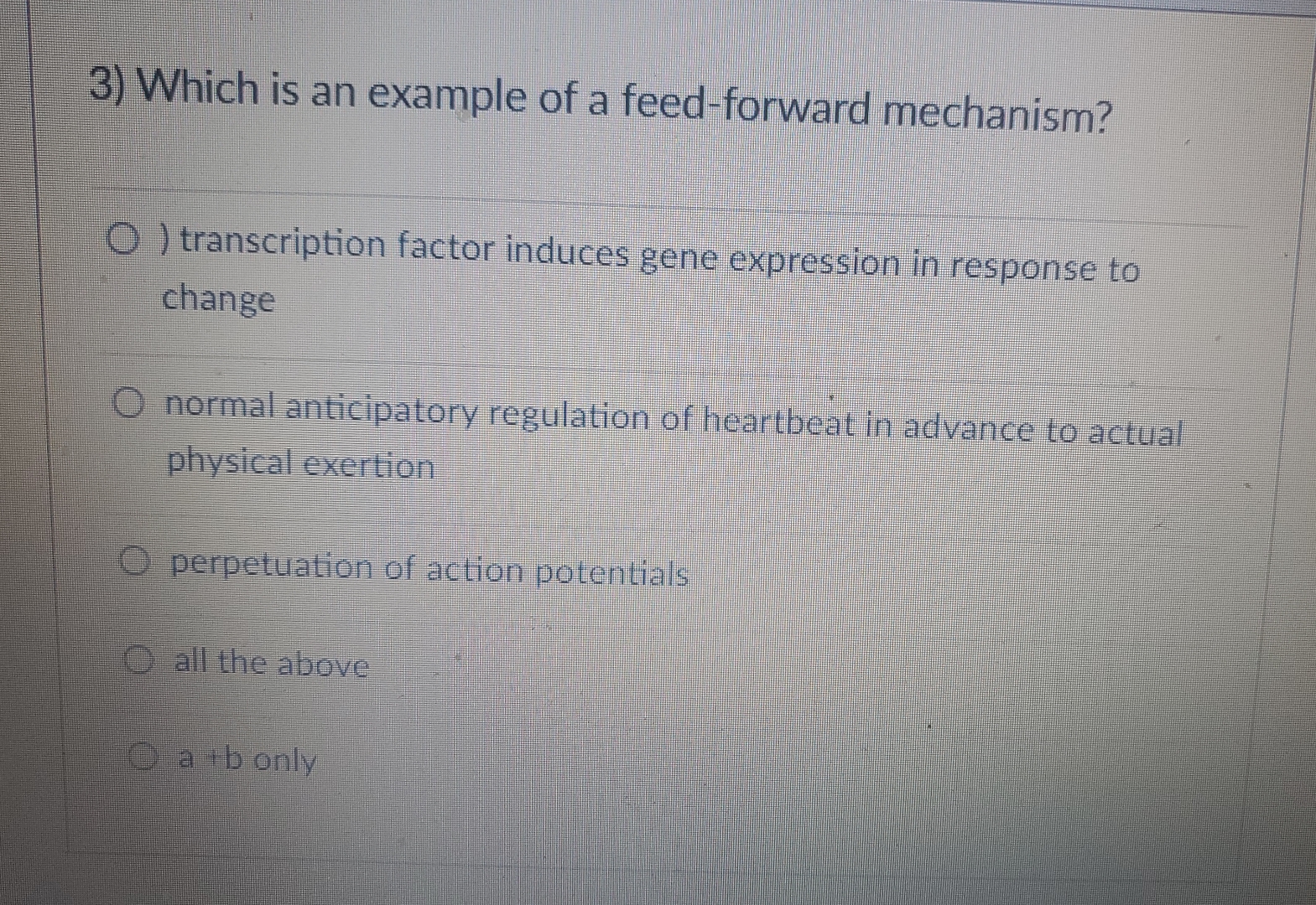 Solved Which is an example of a feed-forward | Chegg.com