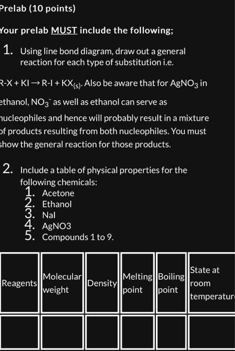 Solved Prelab (10 points) Your prelab MUST include the | Chegg.com