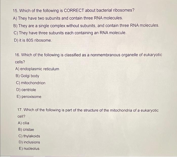 Solved 15. Which of the following is CORRECT about bacterial | Chegg.com