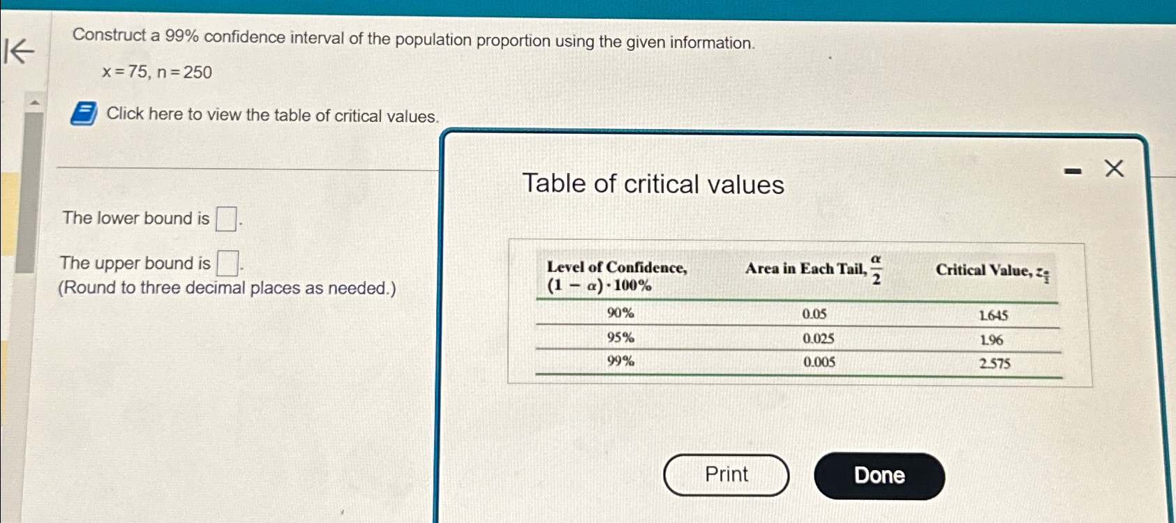 Solved Construct a 99% ﻿confidence interval of the | Chegg.com