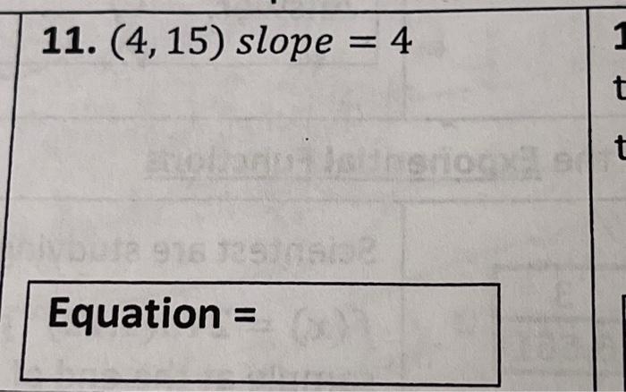 Solved slope =4 | Chegg.com