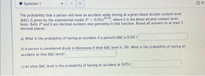 Solved The probability that a person will have an accident | Chegg.com