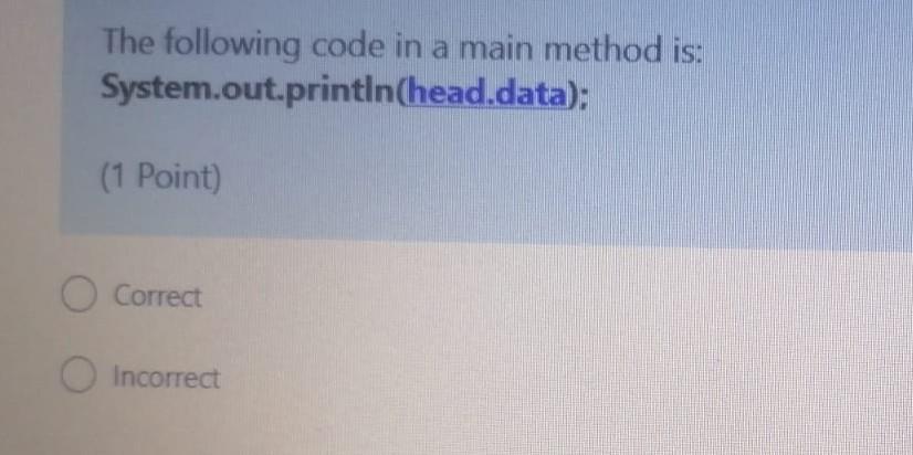 Solved The following code in a main method is: | Chegg.com