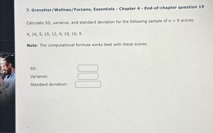 Solved 7. Gravetter/Wallnau/Forzano, Essentials - Chapter 4 | Chegg.com