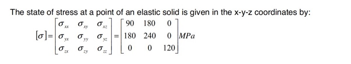 Solved a.Calculate the deviatoric invariants for the | Chegg.com