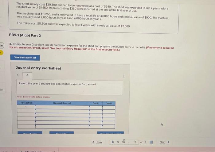 Solved Required information PB9-1 (Algo) Computing | Chegg.com