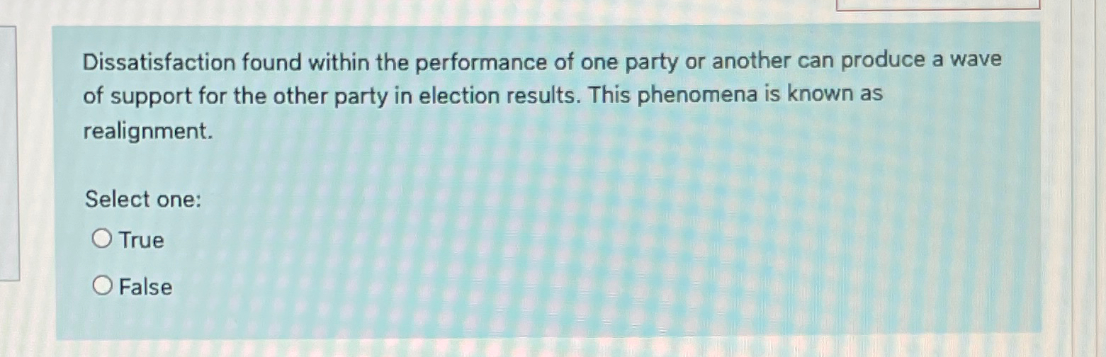 Solved Dissatisfaction found within the performance of one | Chegg.com