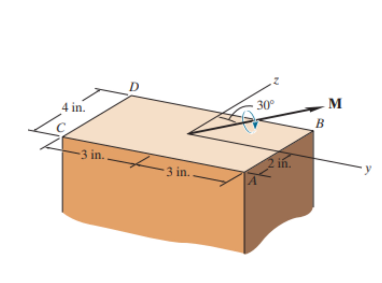 Solved Suppose that M = 35 ﻿lbft in (Figure 1).Determine the | Chegg.com