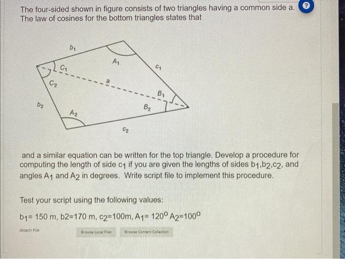 Solved The four-sided shown in figure consists of two | Chegg.com