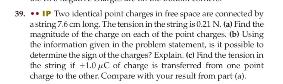 Solved IP Two identical point charges in free space are | Chegg.com